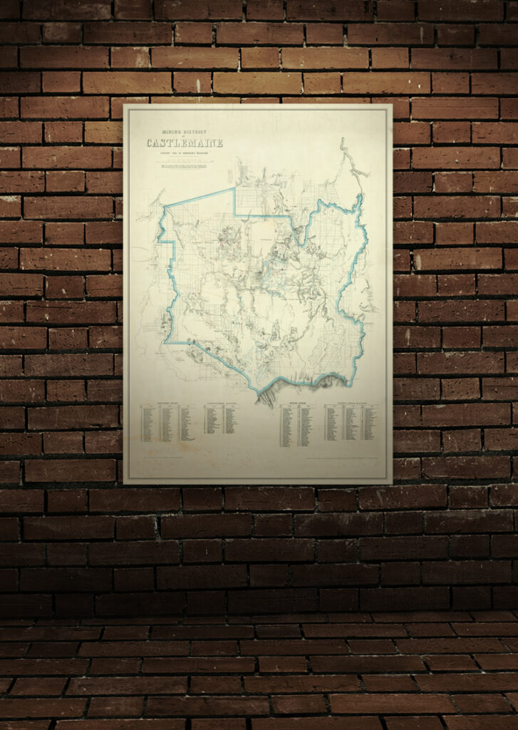 Castlemaine Mining District Historical Gold Map