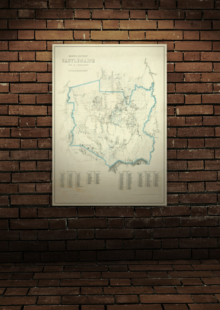 Castlemaine Mining District Historical Gold Map