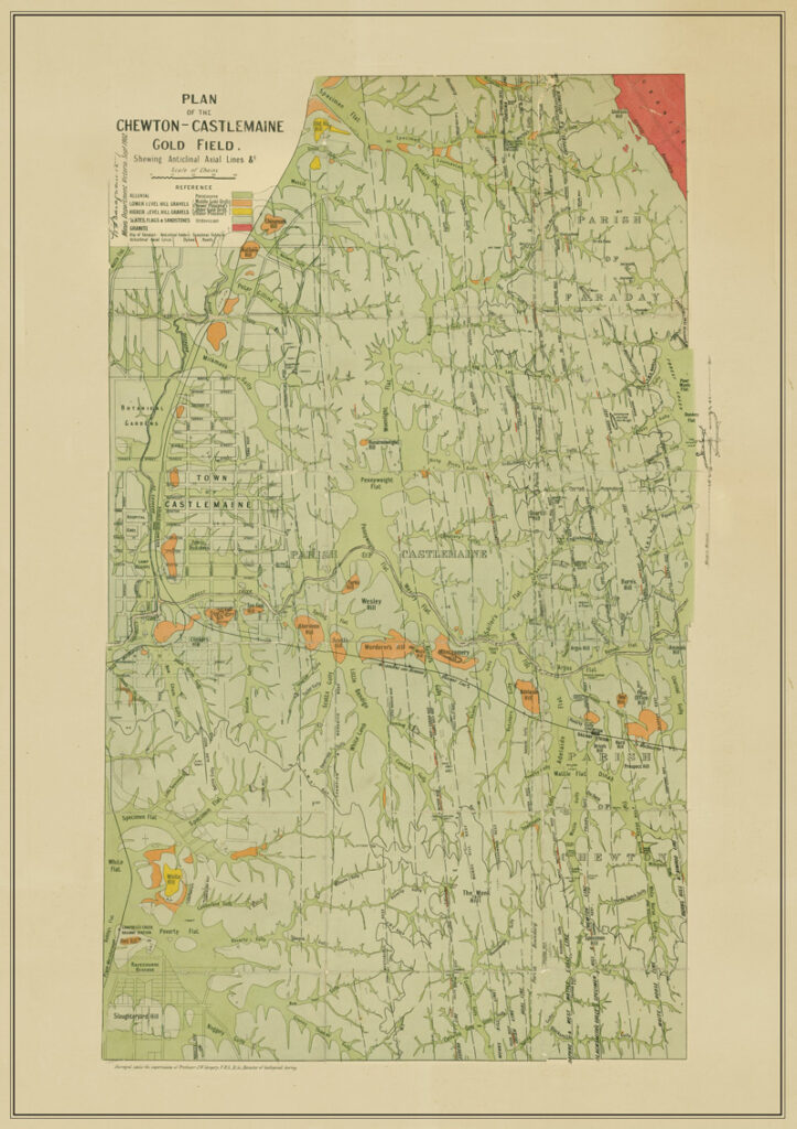 Castlemaine / Chewton Historical Gold Map - Historical Gold Maps