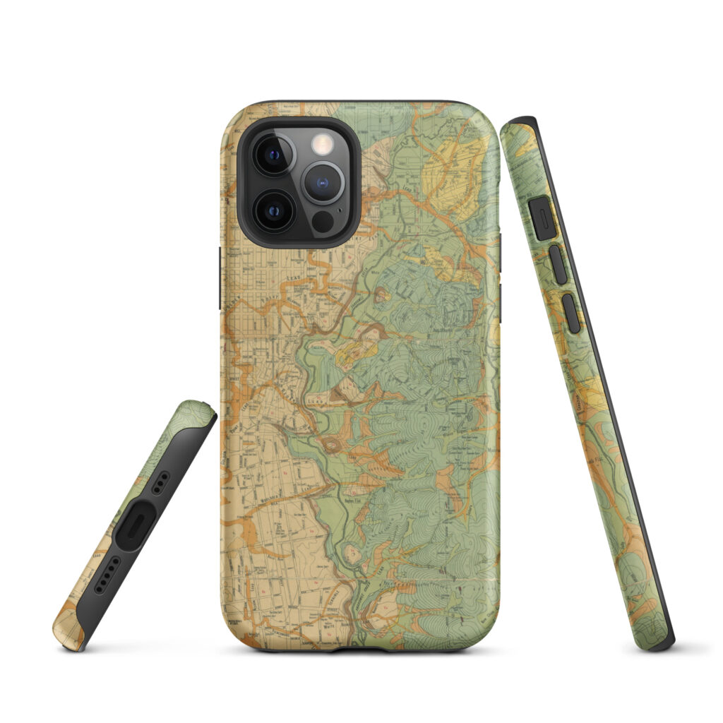 Ballarat Historical Goldfields Map – Tough iPhone Case - Historical ...