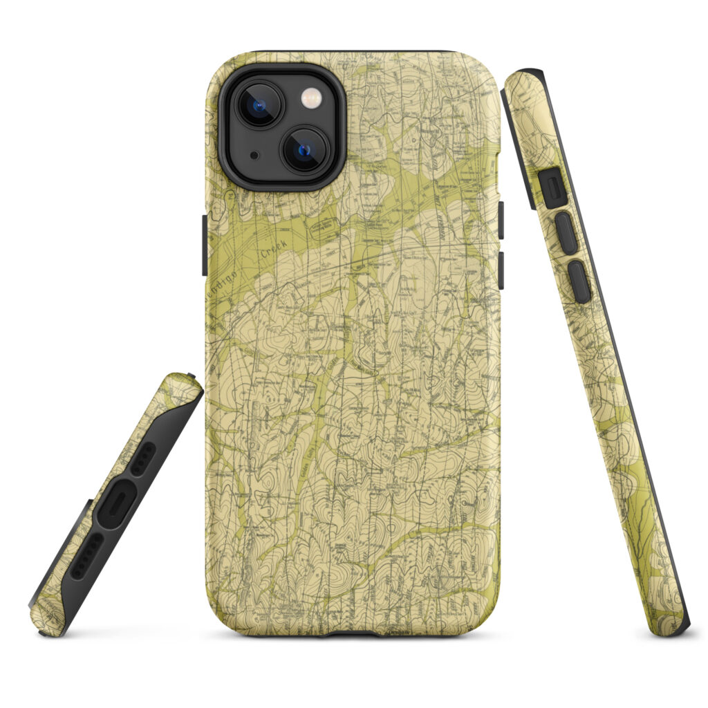 Bendigo Historical Goldfields Map – Tough iPhone Case - Historical Gold ...