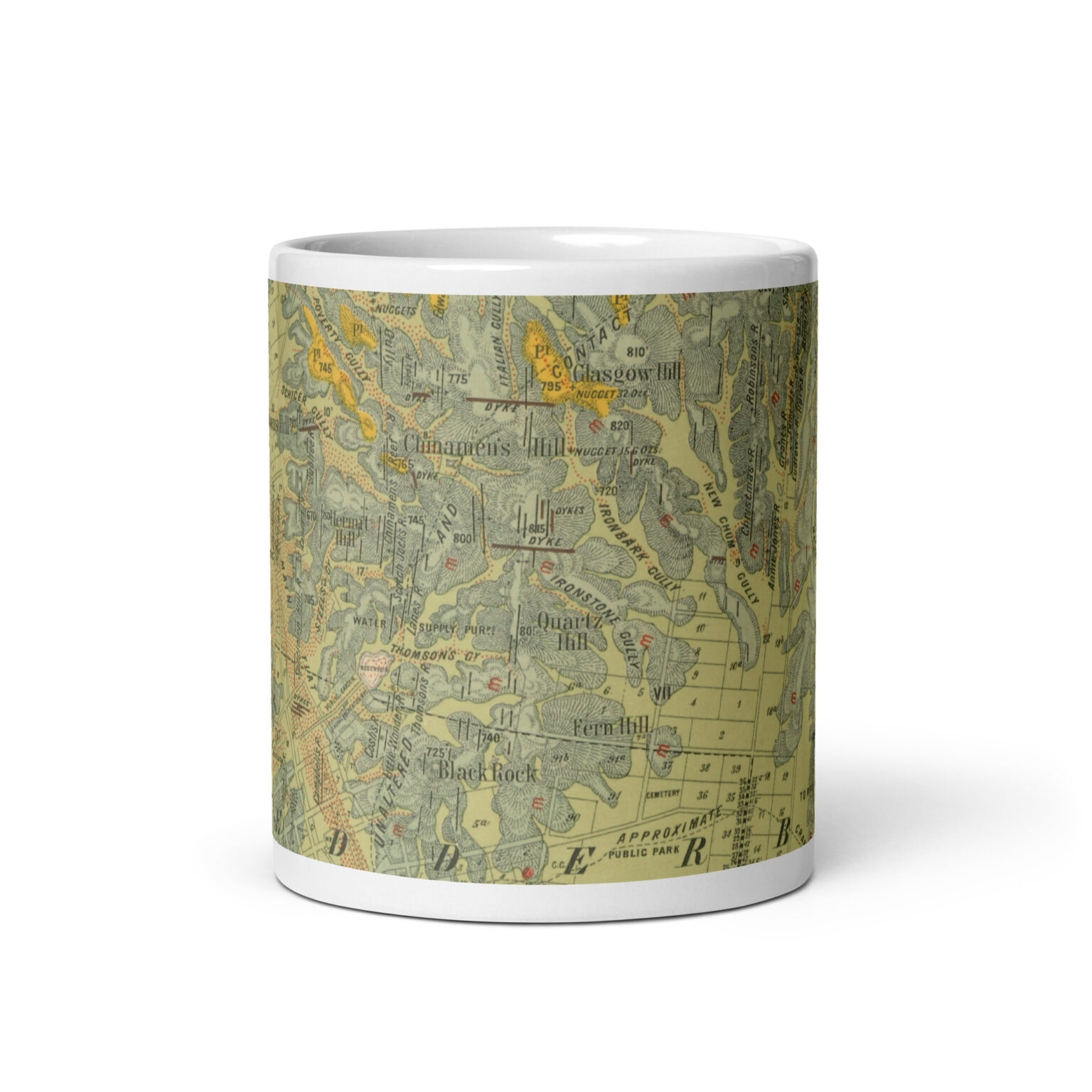 Wedderburn Historical Goldfields Map – Coffee Mug - Historical Gold Maps