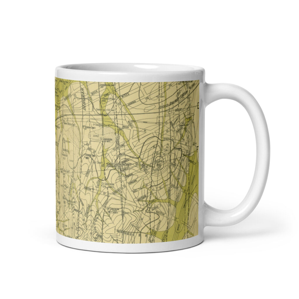 Bendigo Historical Goldfields Map – Coffee Mug - Historical Gold Maps