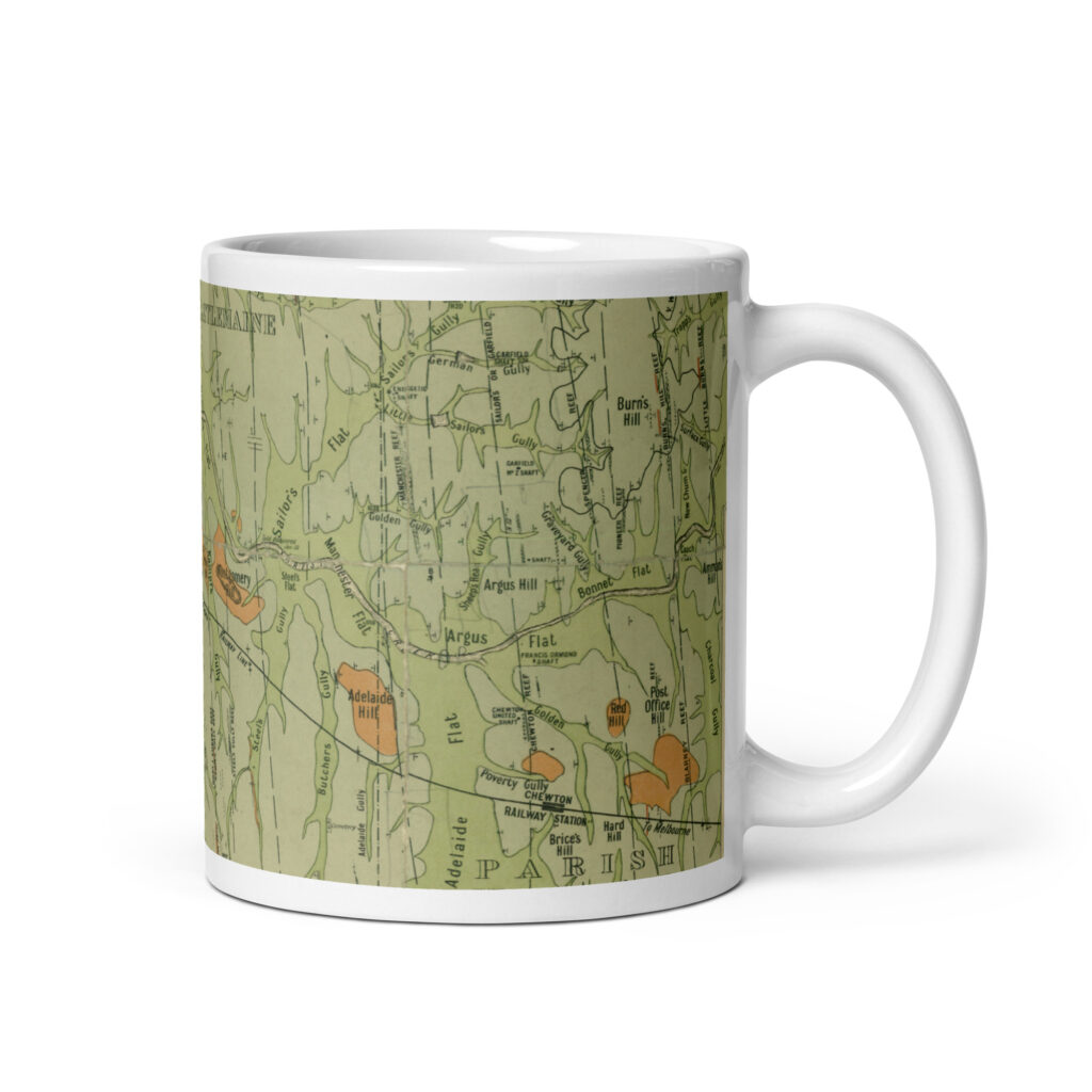 Castlemaine – Chewton – Forest Creek Historical Goldfields Map – Coffee ...