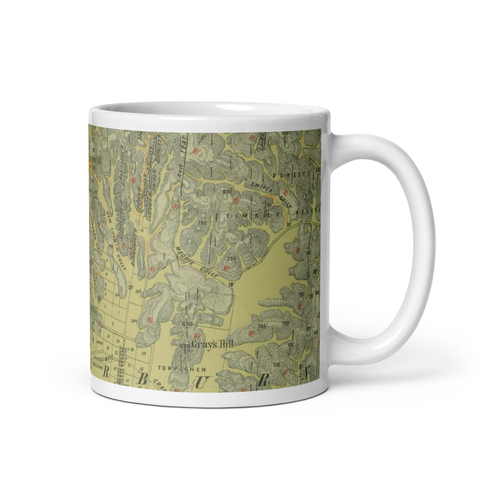 Wedderburn Historical Goldfields Map – Coffee Mug - Historical Gold Maps