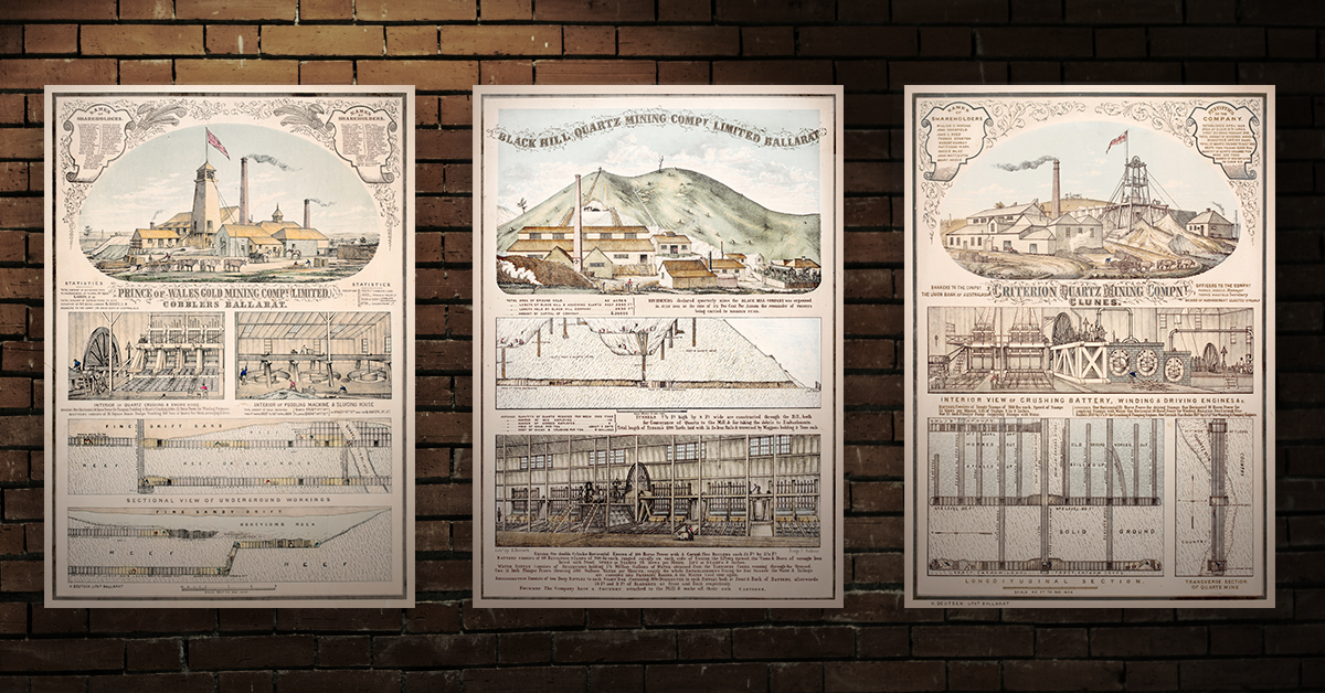 Bundle – Gold Mine Company Prints - Historical Gold Maps